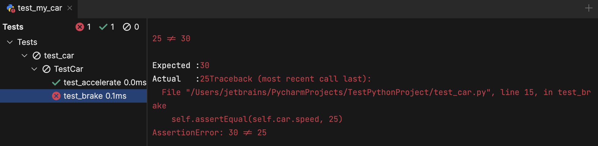 Using unittest | JetBrains Fleet Documentation