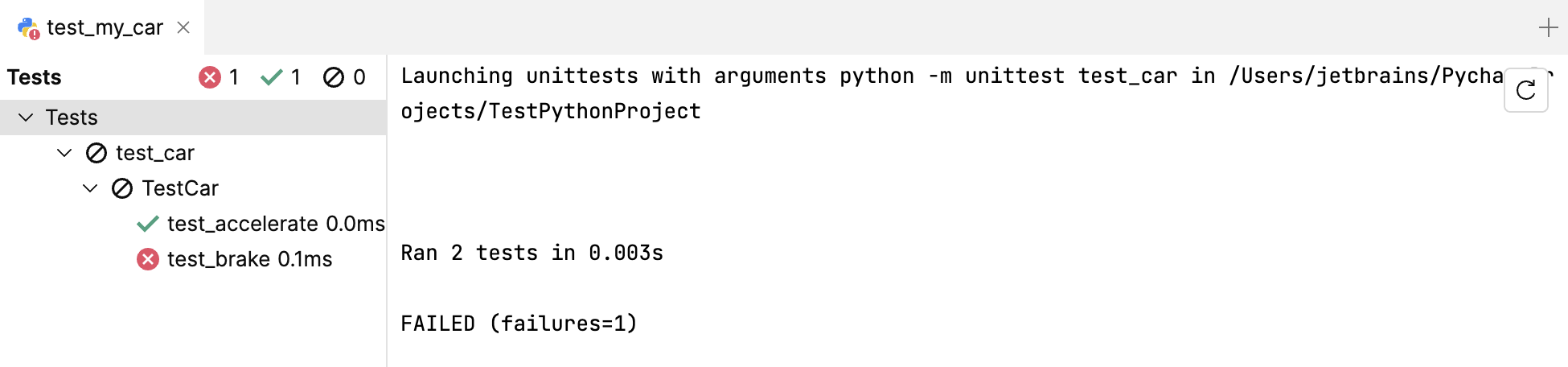 Using Unittest Jetbrains Fleet Documentation 1282