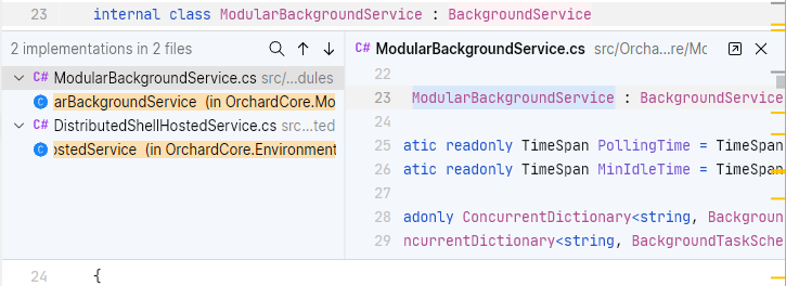 Navigate C# code | JetBrains Fleet Documentation