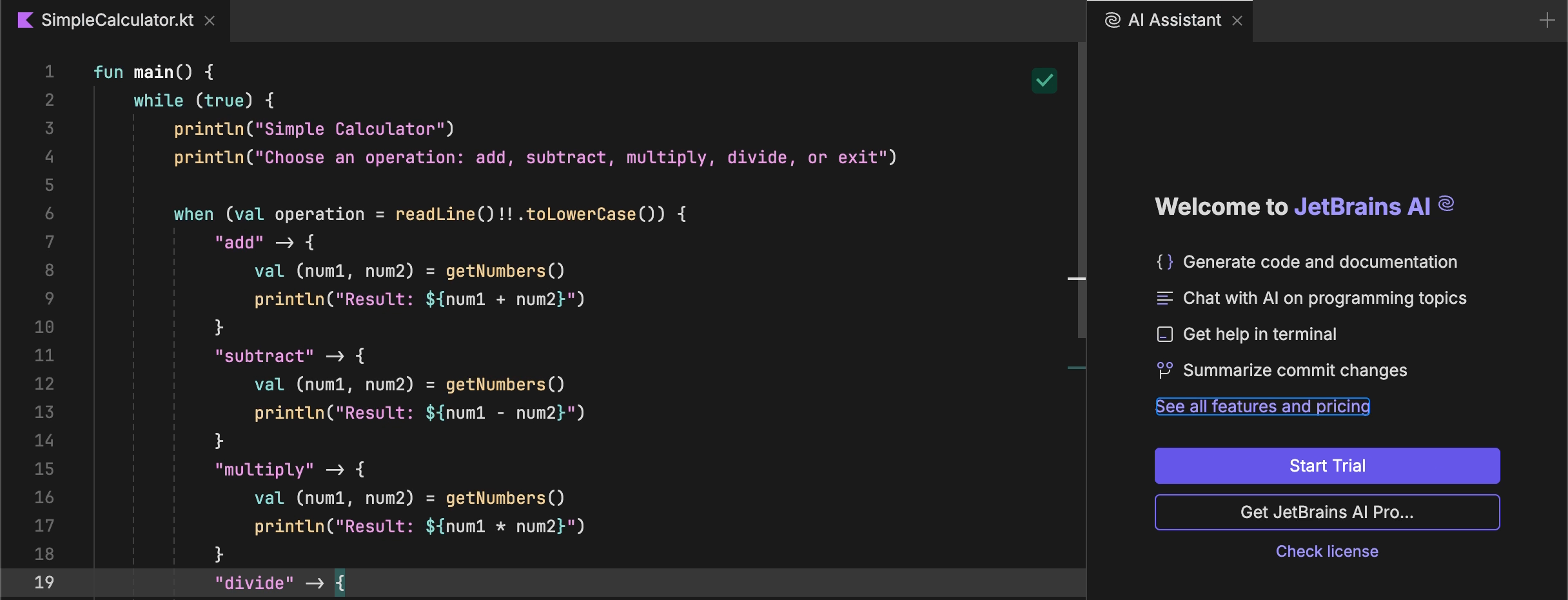 AI Assistant | JetBrains Fleet Documentation