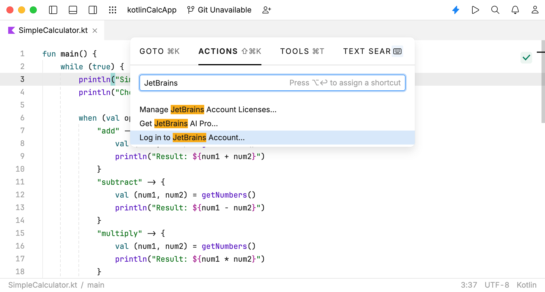 AI Assistant | JetBrains Fleet Documentation
