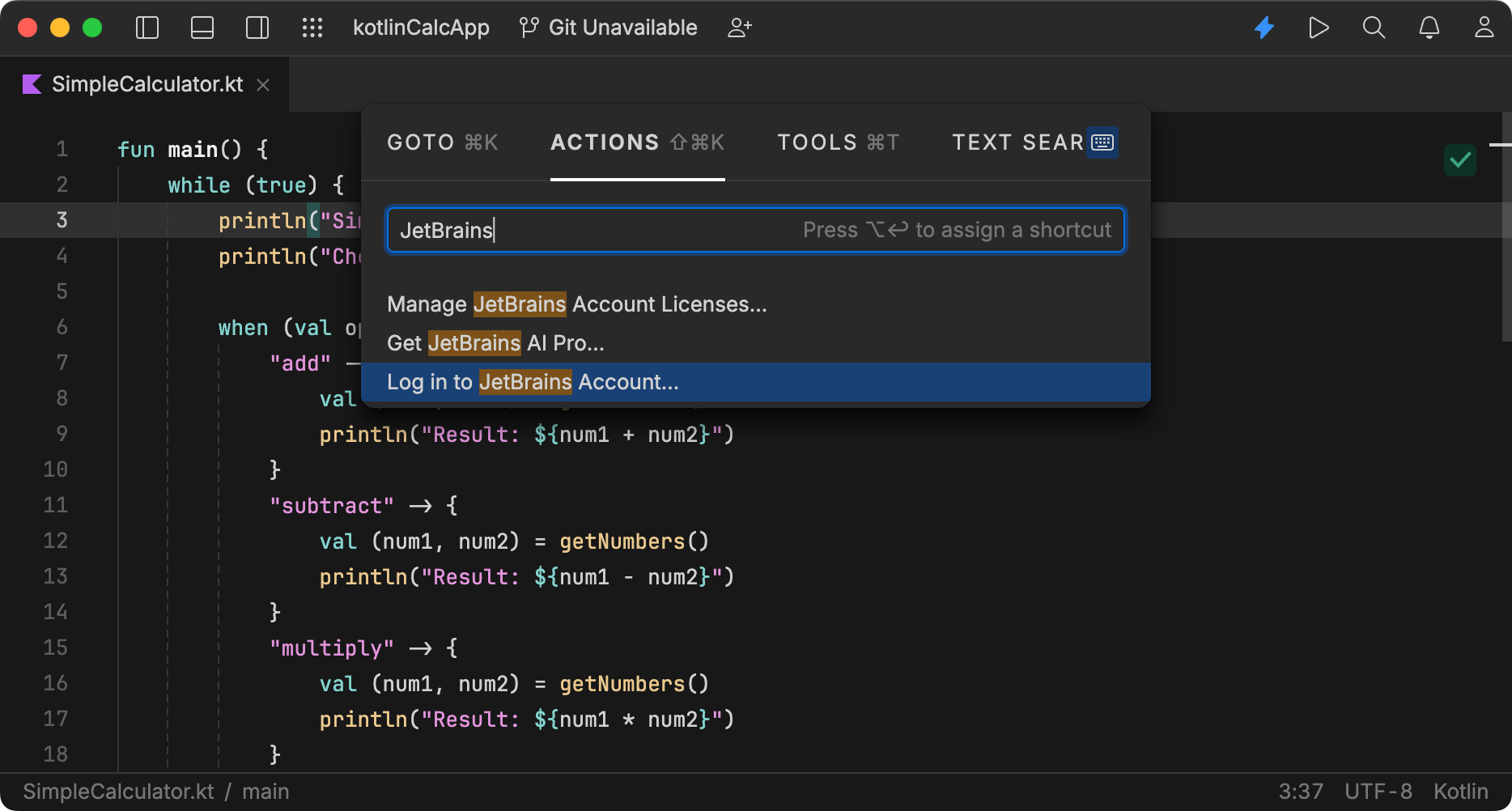 AI Assistant | JetBrains Fleet Documentation