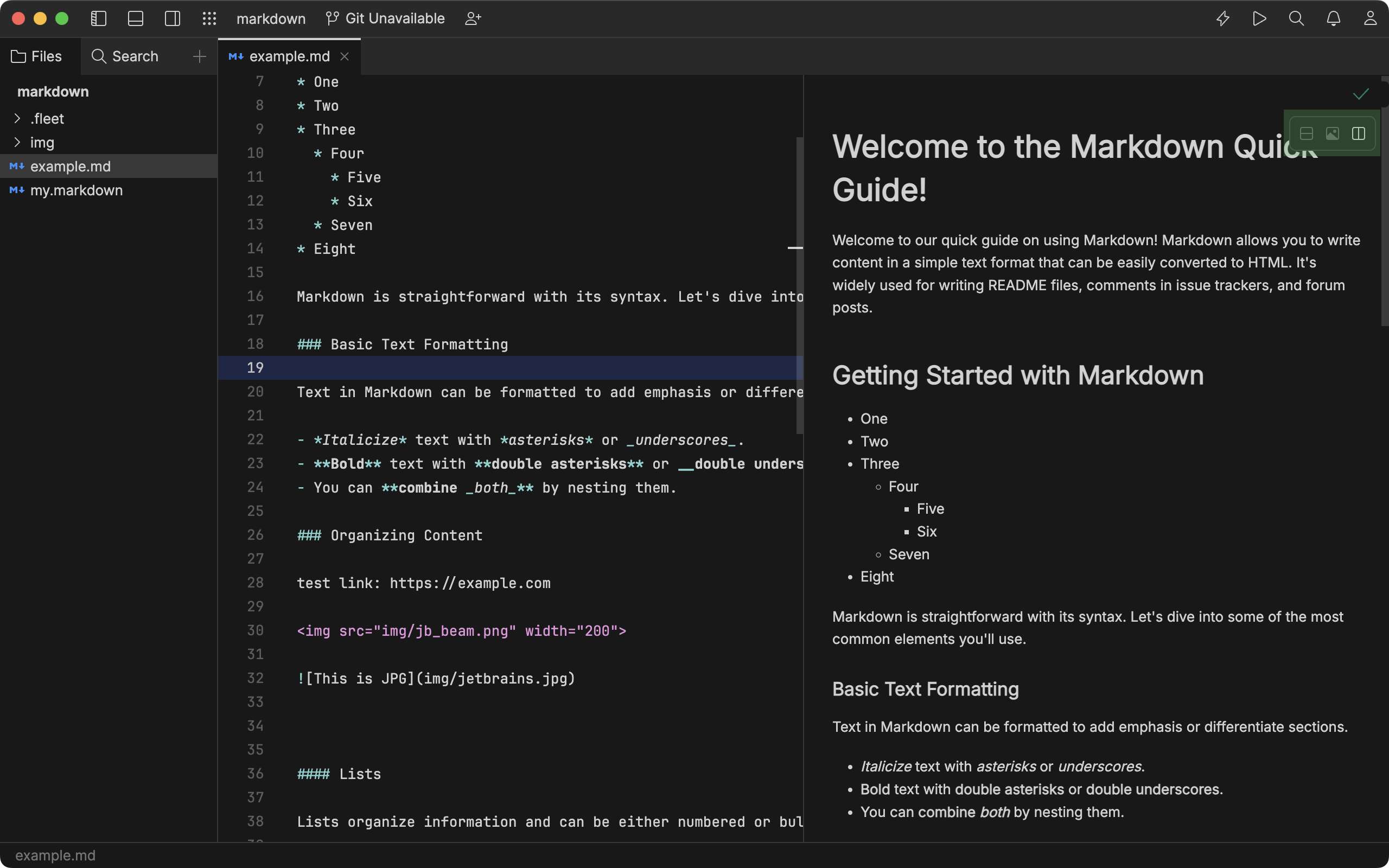Markdown | JetBrains Fleet Documentation Markdown | JetBrains Fleet Documentation