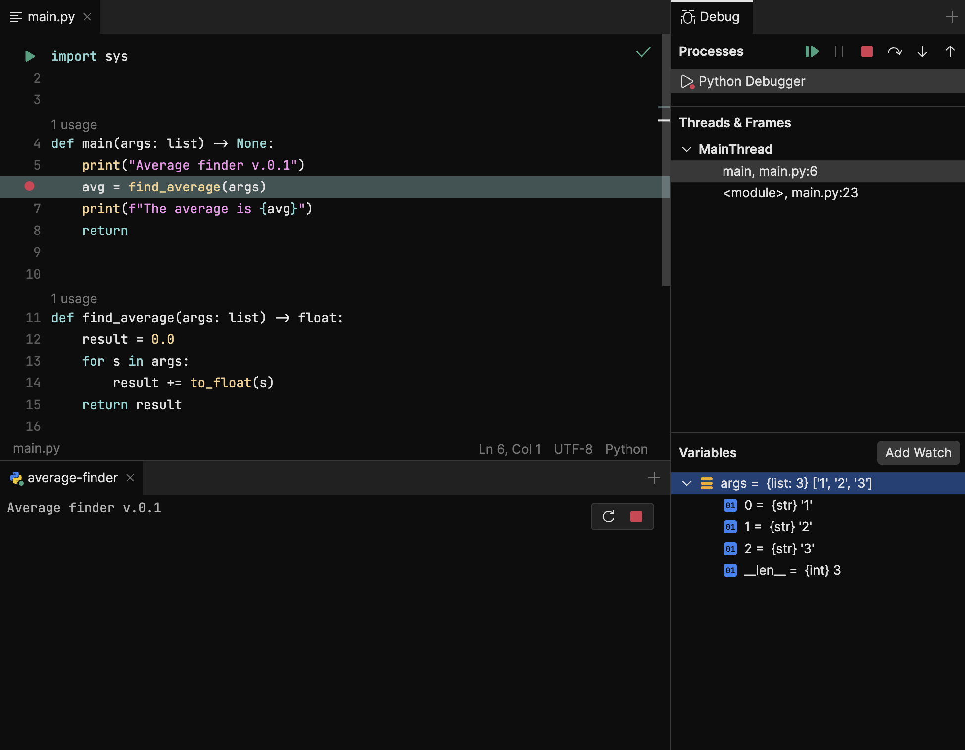 Debug Python code | JetBrains Fleet Documentation