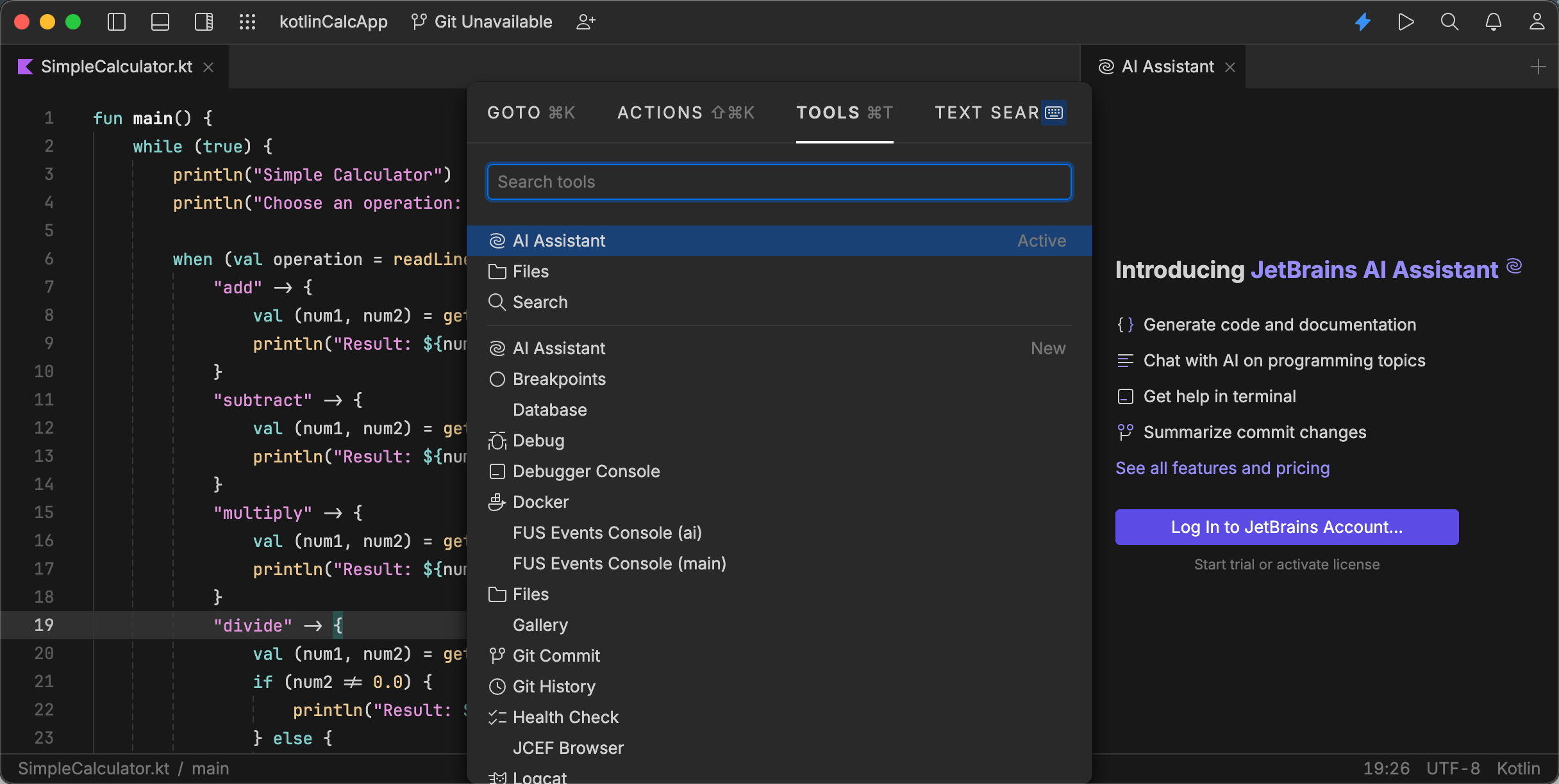 AI Assistant | JetBrains Fleet Documentation