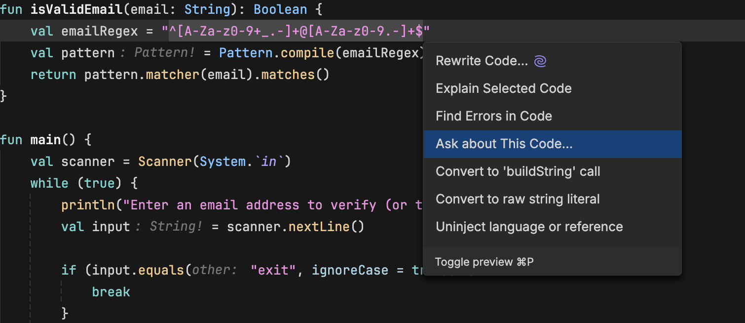 Chat with AI | JetBrains Fleet Documentation