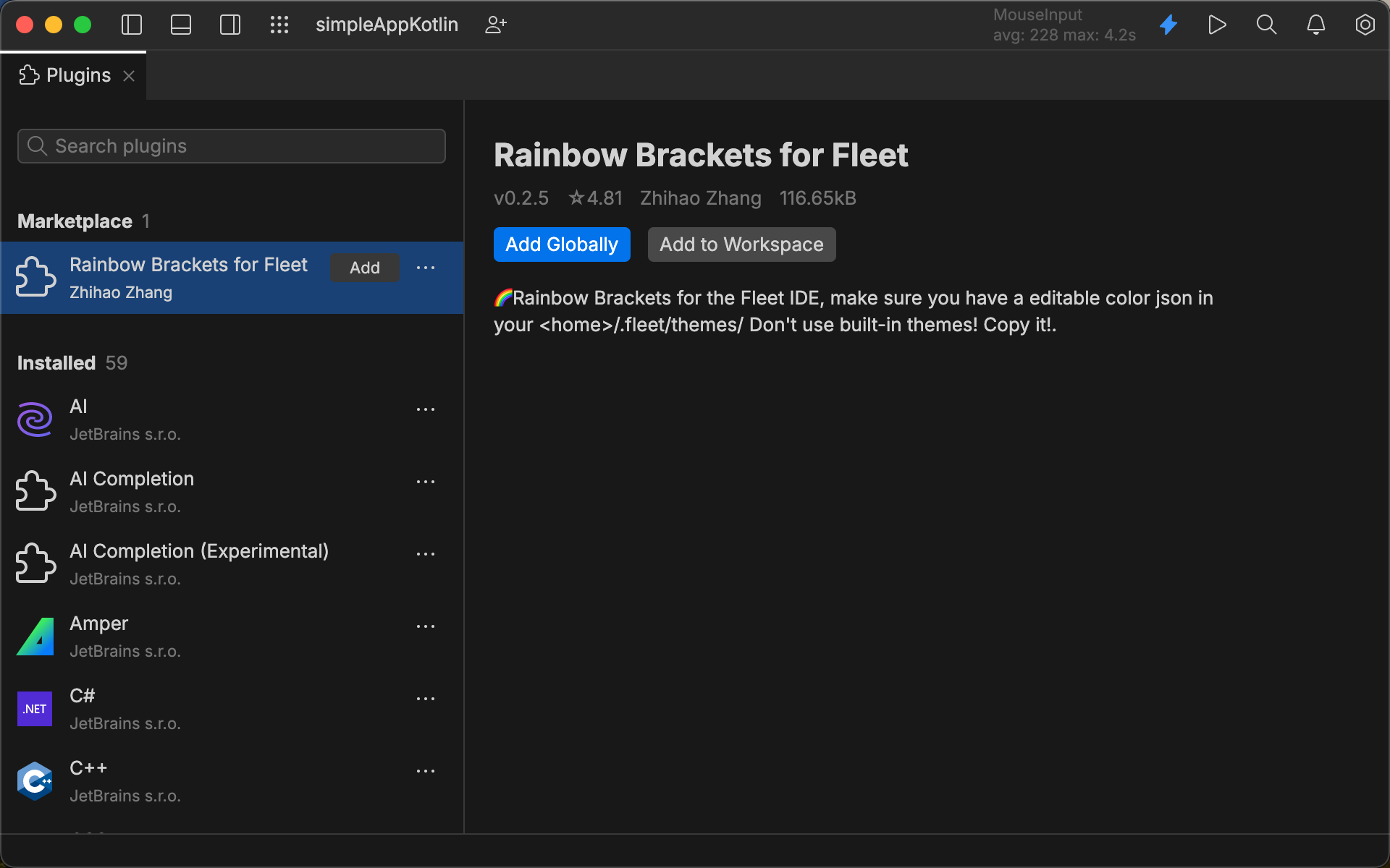 Plugins Jetbrains Fleet Documentation