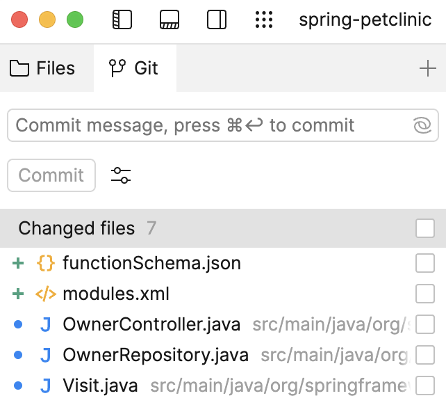 Commit and push changes to Git repository | JetBrains Fleet Documentation