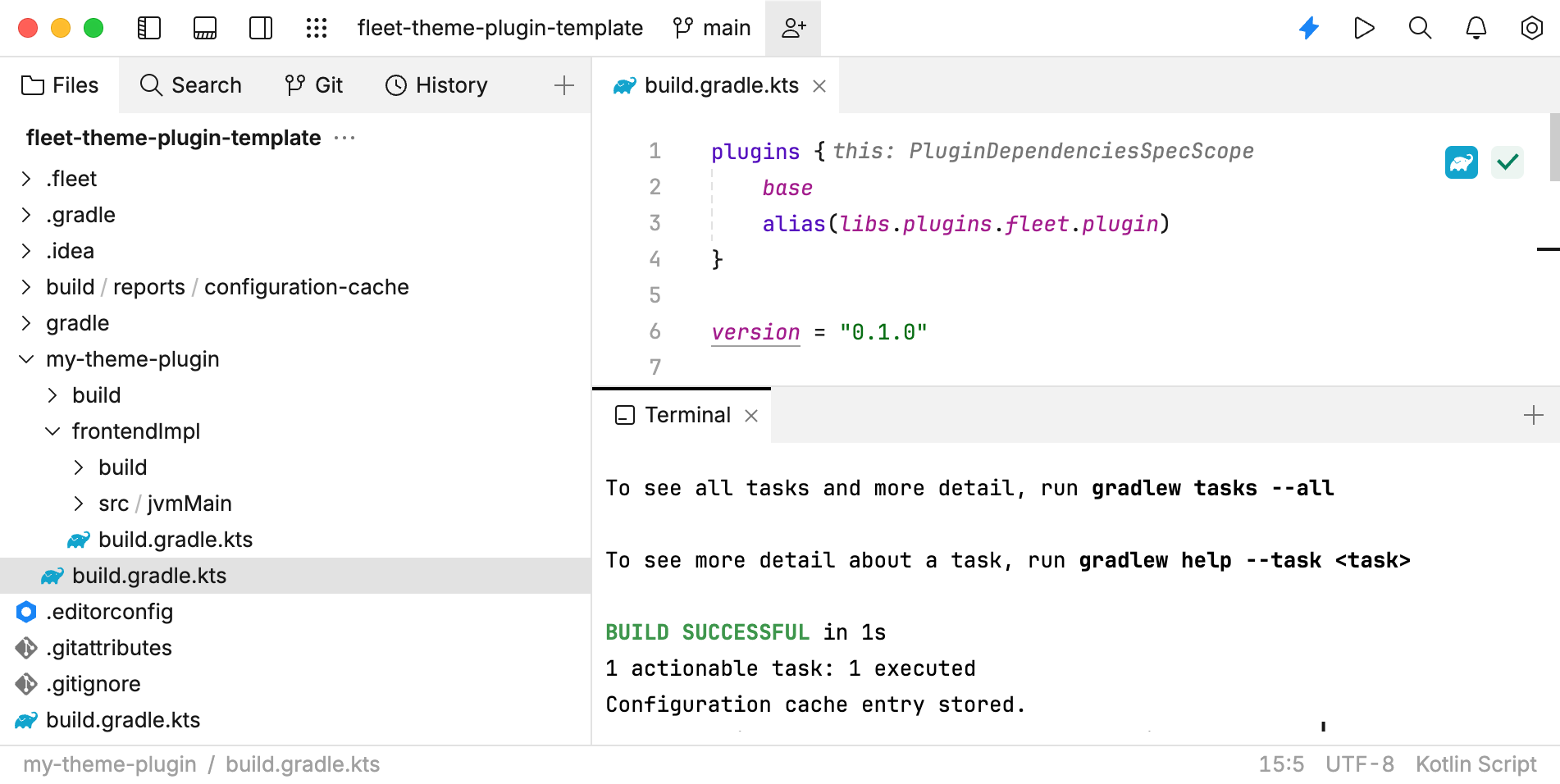 Quick start guide: building a theme plugin in Fleet | JetBrains Fleet Documentation