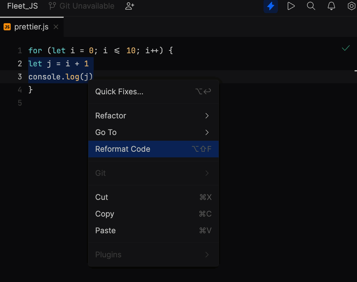 Getting started with JavaScript and TypeScript | JetBrains Fleet Documentation