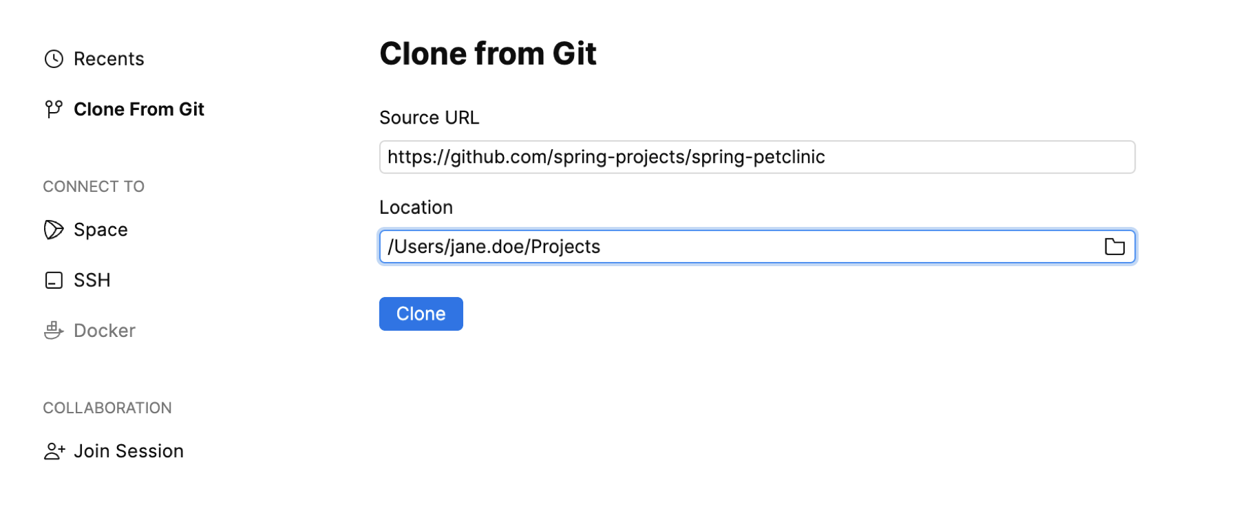 Workspace | JetBrains Fleet Documentation