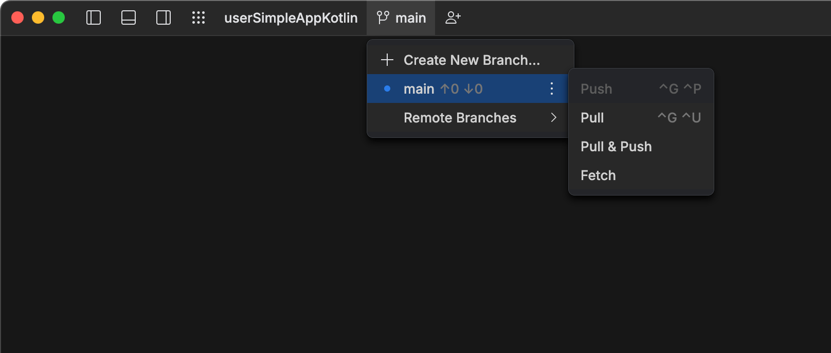 Synchronizing with a remote Git repository | JetBrains Fleet Documentation