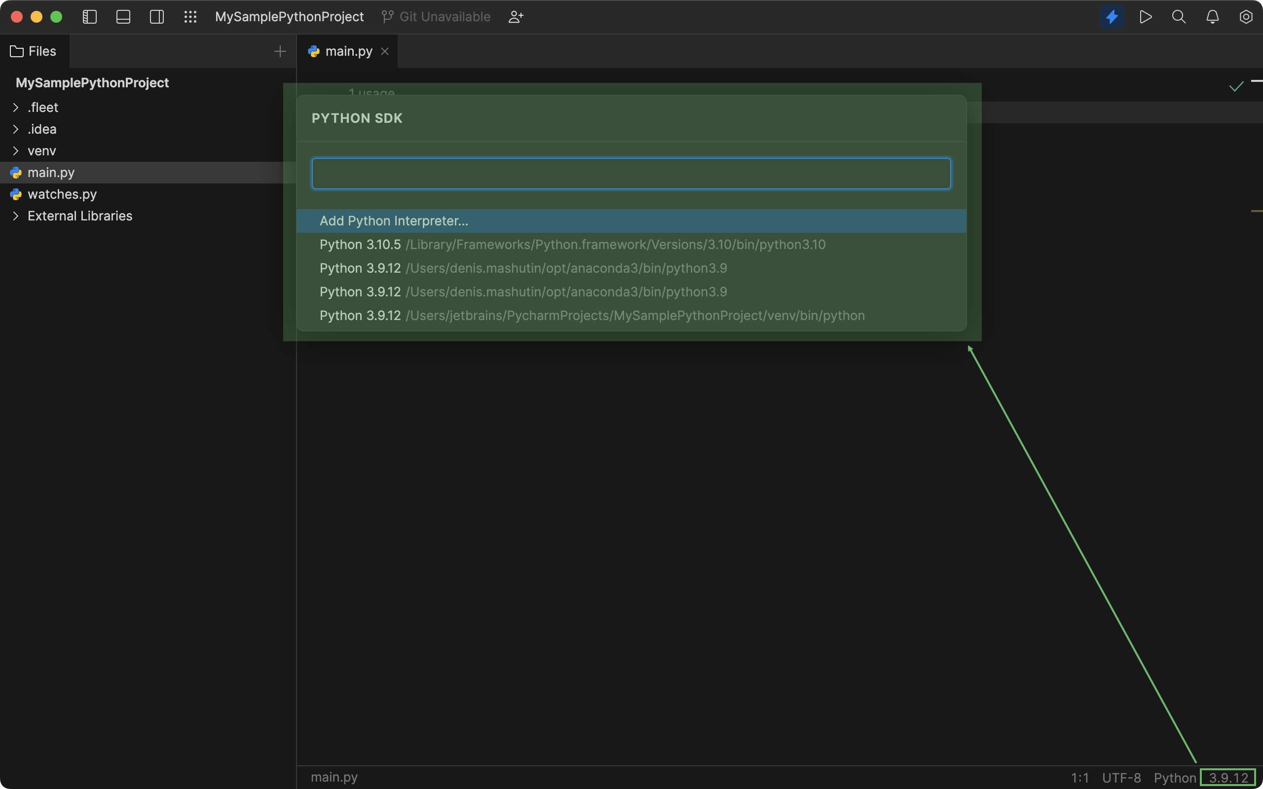 Getting started with Python | JetBrains Fleet Documentation