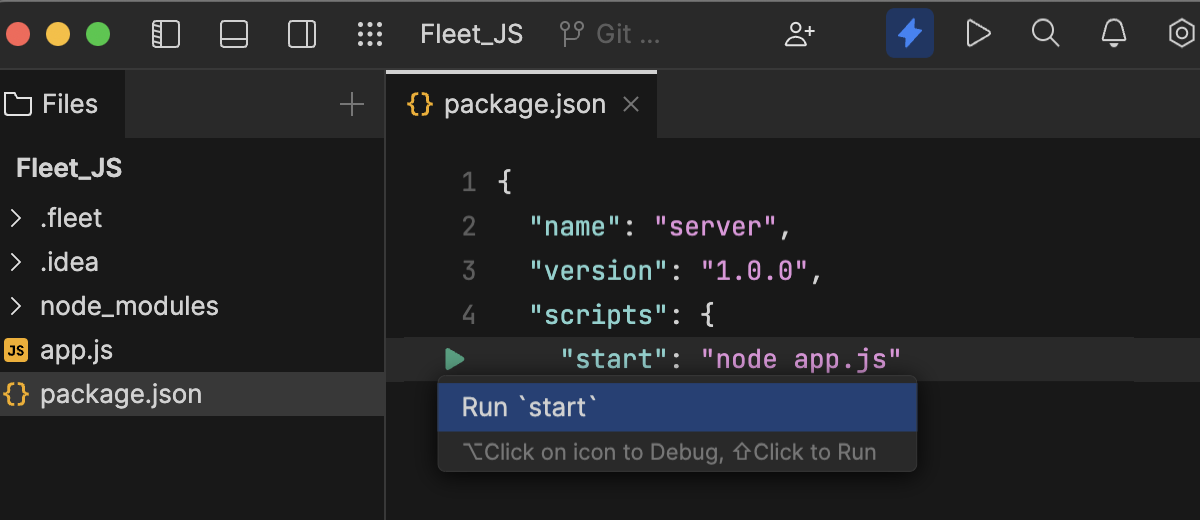 Getting started with JavaScript and TypeScript | JetBrains Fleet ...