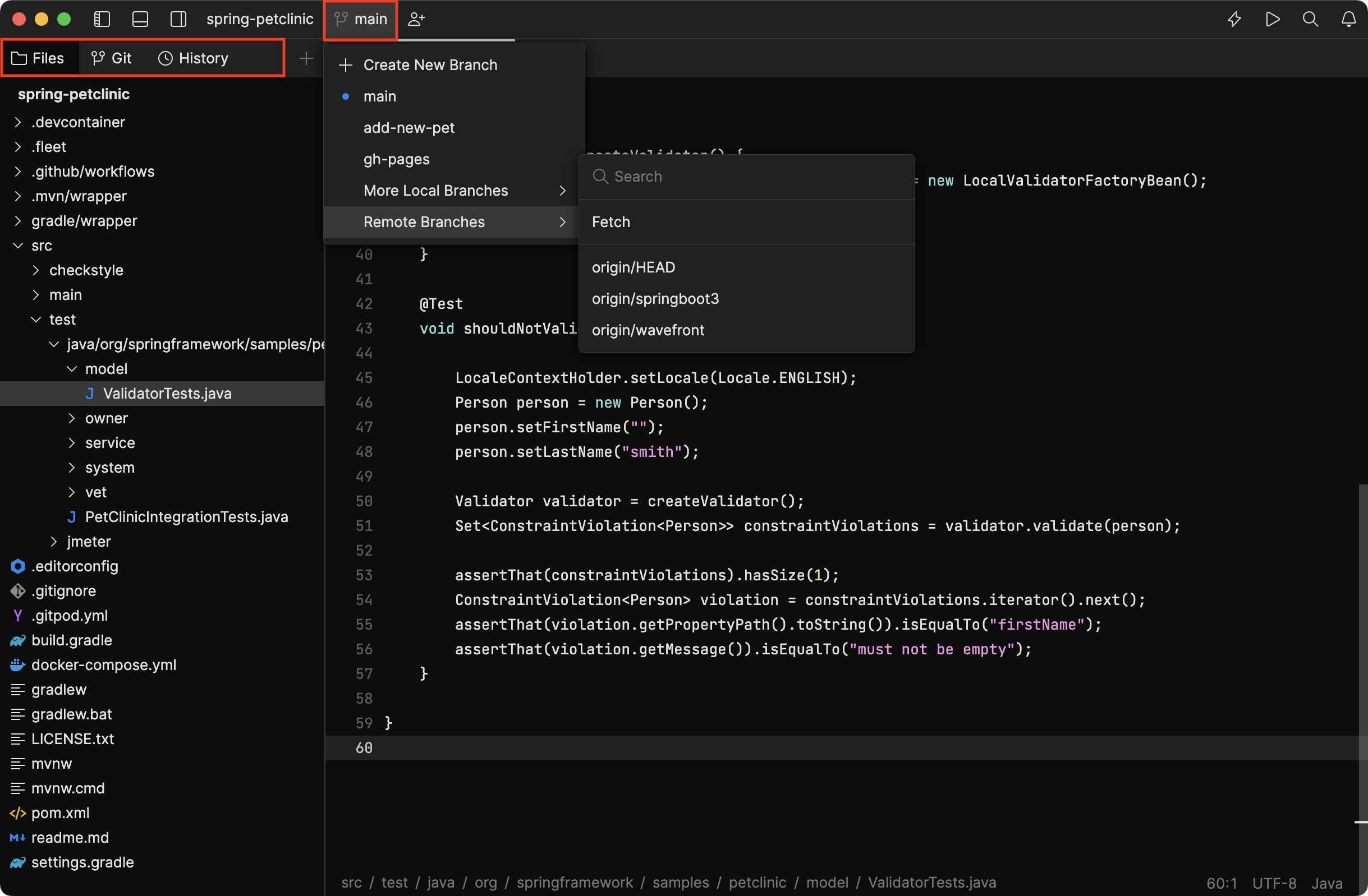 Git ツールの概要 | JetBrains Fleet ドキュメント