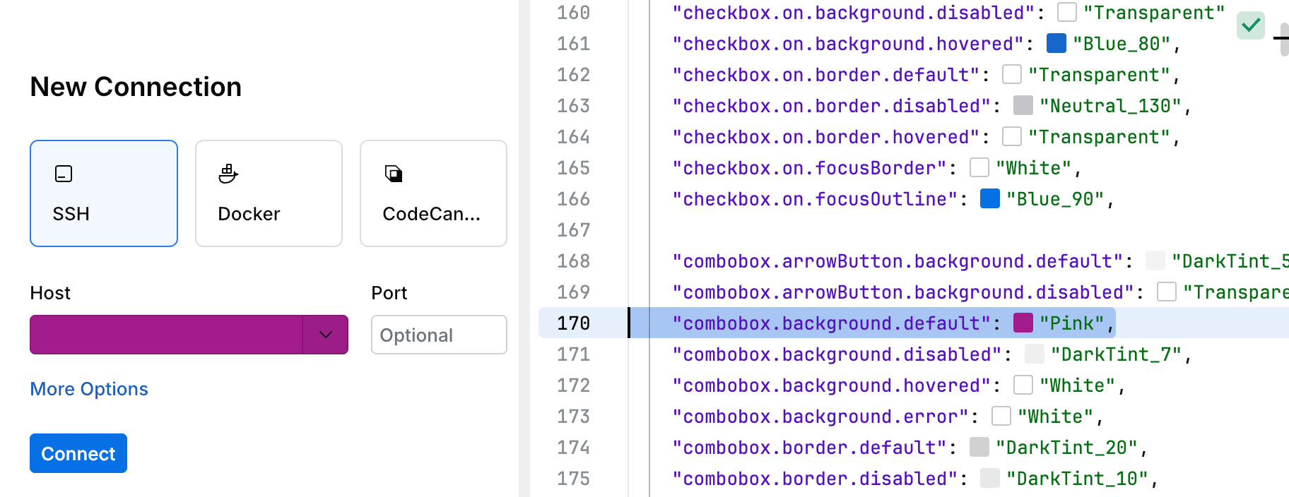 Theme plugin: JSON keys reference | JetBrains Fleet Documentation