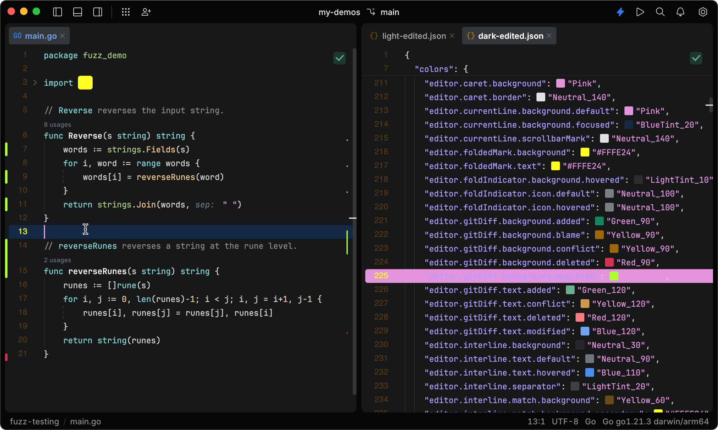 Theme plugin: JSON keys reference | JetBrains Fleet Documentation