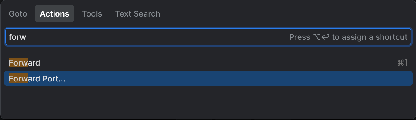 Forward ports | JetBrains Fleet Documentation