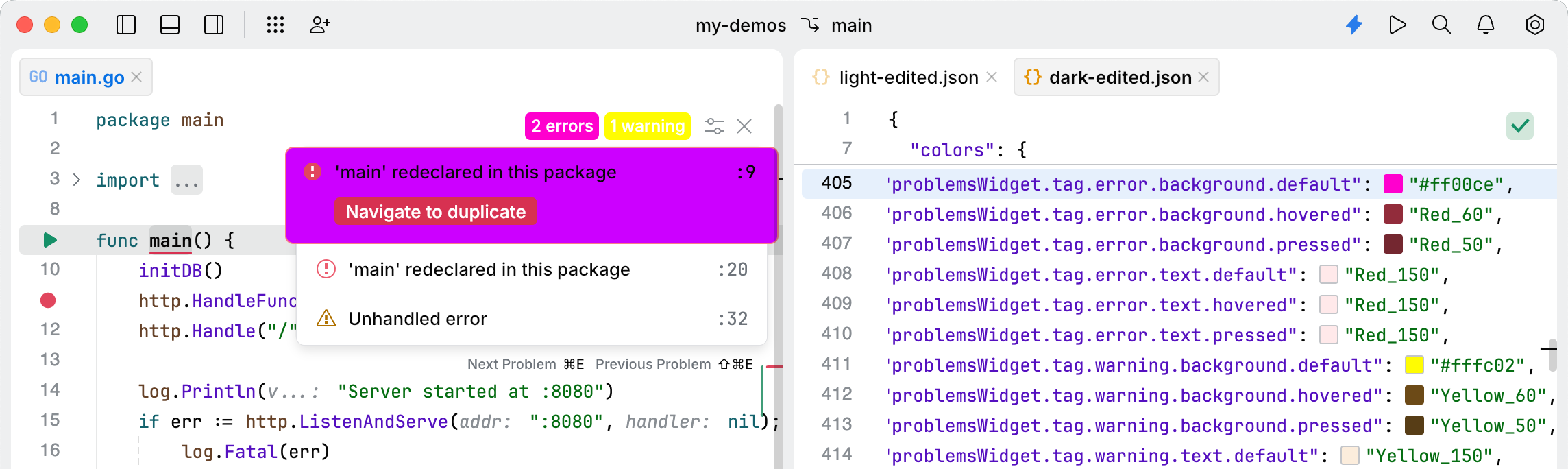 Theme plugin: JSON keys reference | JetBrains Fleet Documentation