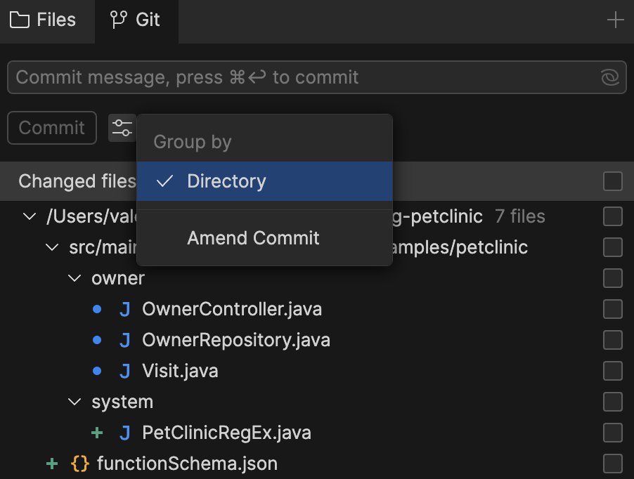 Commit and push changes to Git repository | JetBrains Fleet Documentation