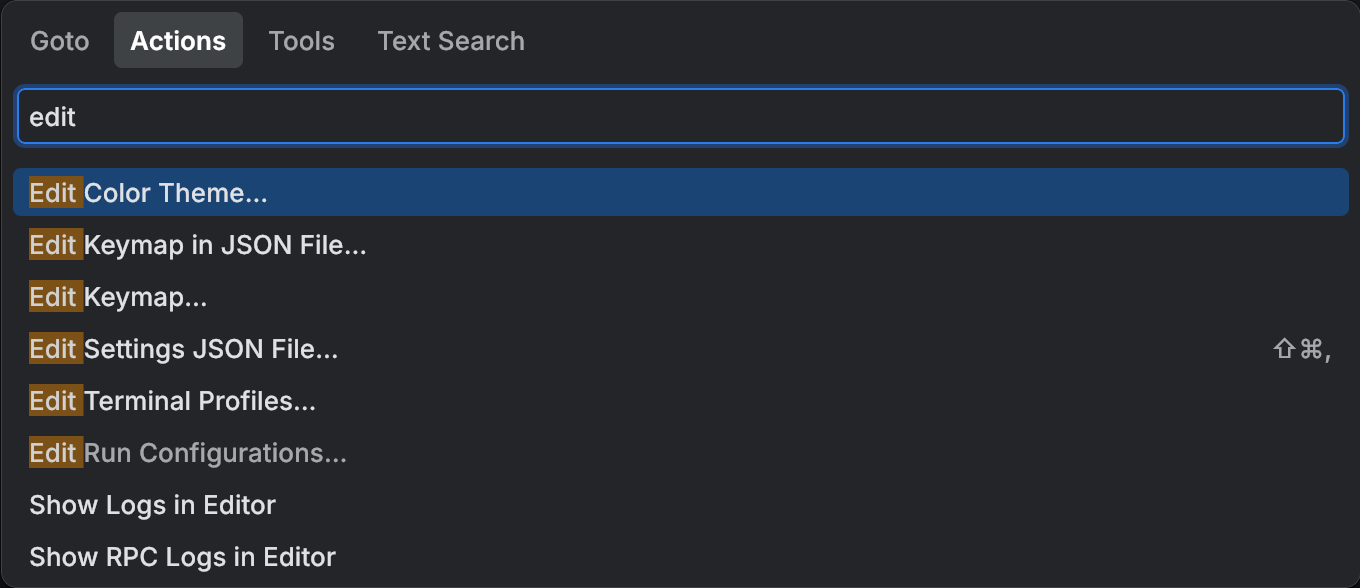 Color Themes | JetBrains Fleet Documentation