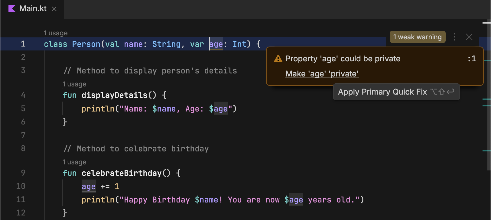 Coding Assistance In Kotlin Jetbrains Fleet Documentation