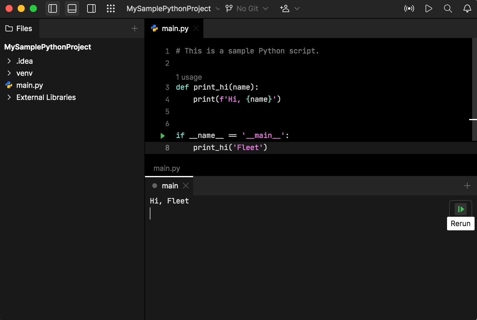 Getting started with Python | JetBrains Fleet Documentation
