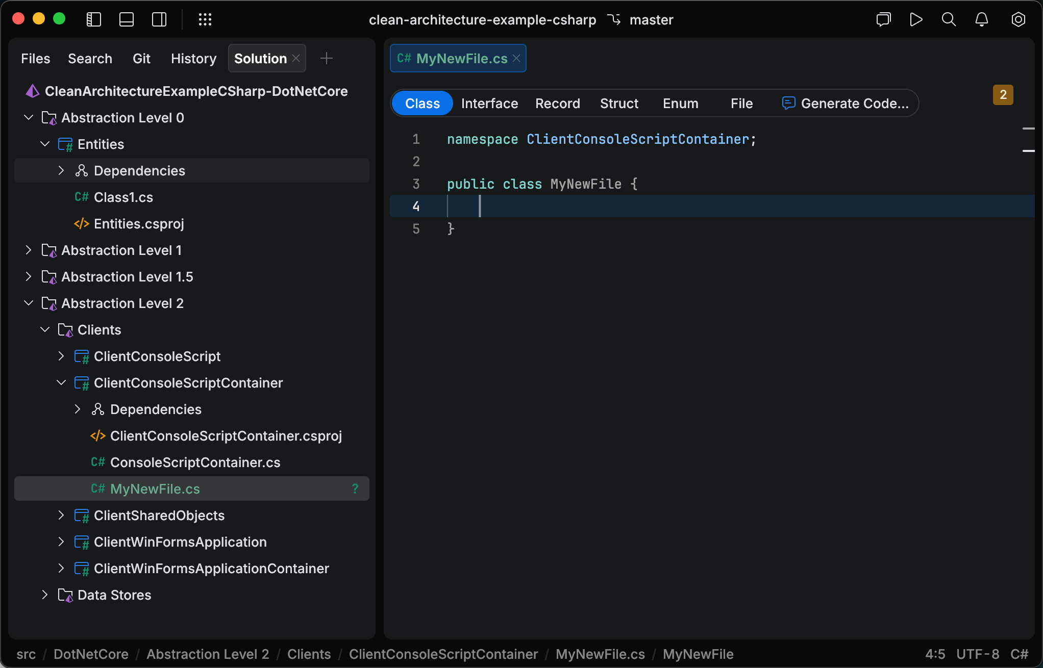 Manage Net C Solutions Projects And Files Jetbrains Fleet 0947