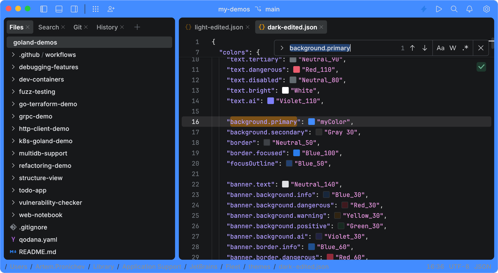 Key changes to theme plugin keys | JetBrains Fleet Documentation