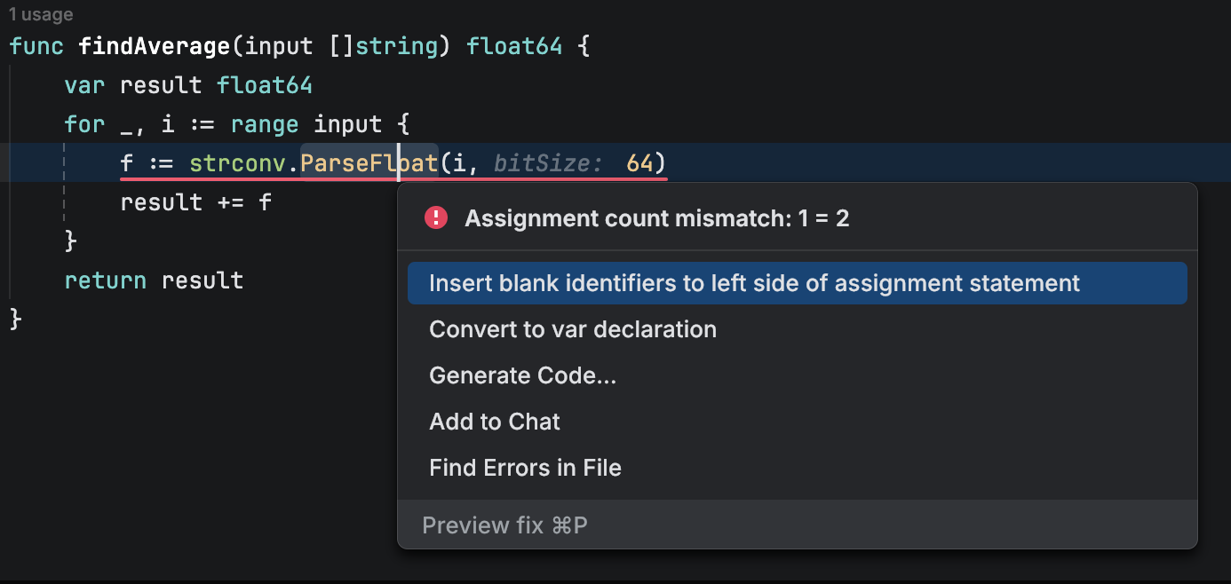 Coding Assistance In Go Jetbrains Fleet Documentation 8190