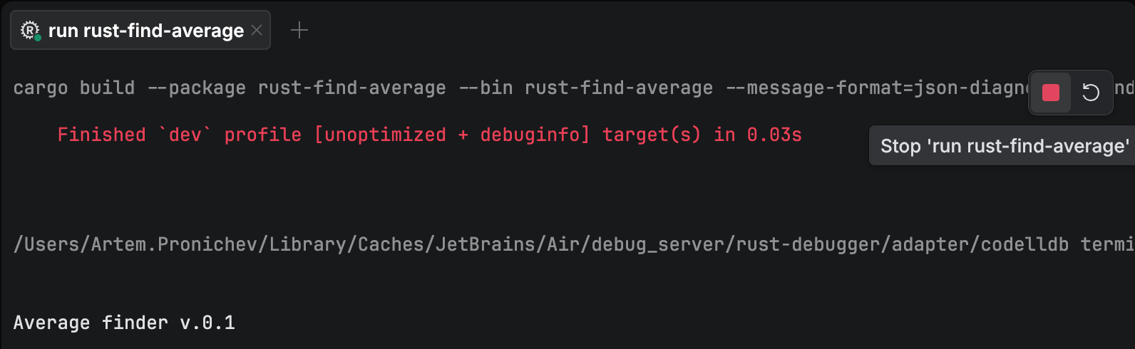 Run Rust code | JetBrains Fleet Documentation