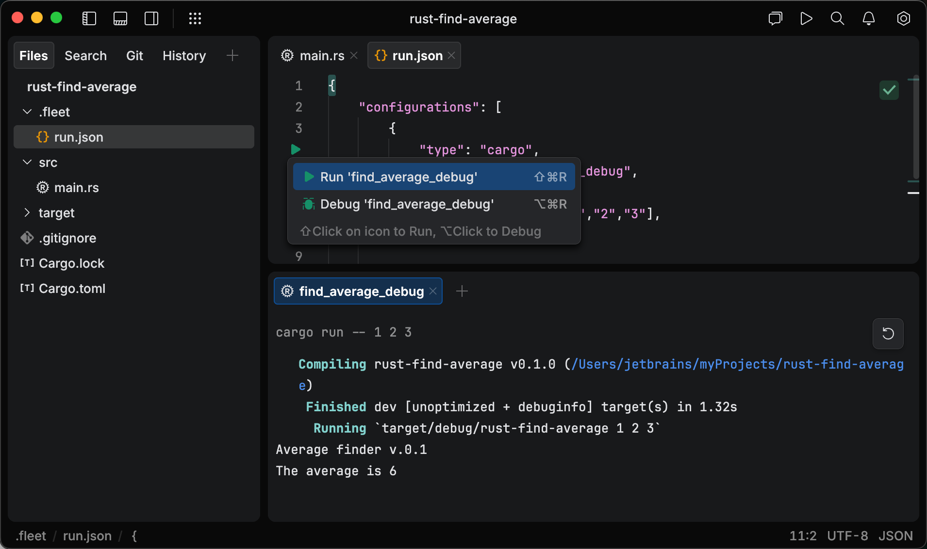 Getting started with Rust | JetBrains Fleet Documentation