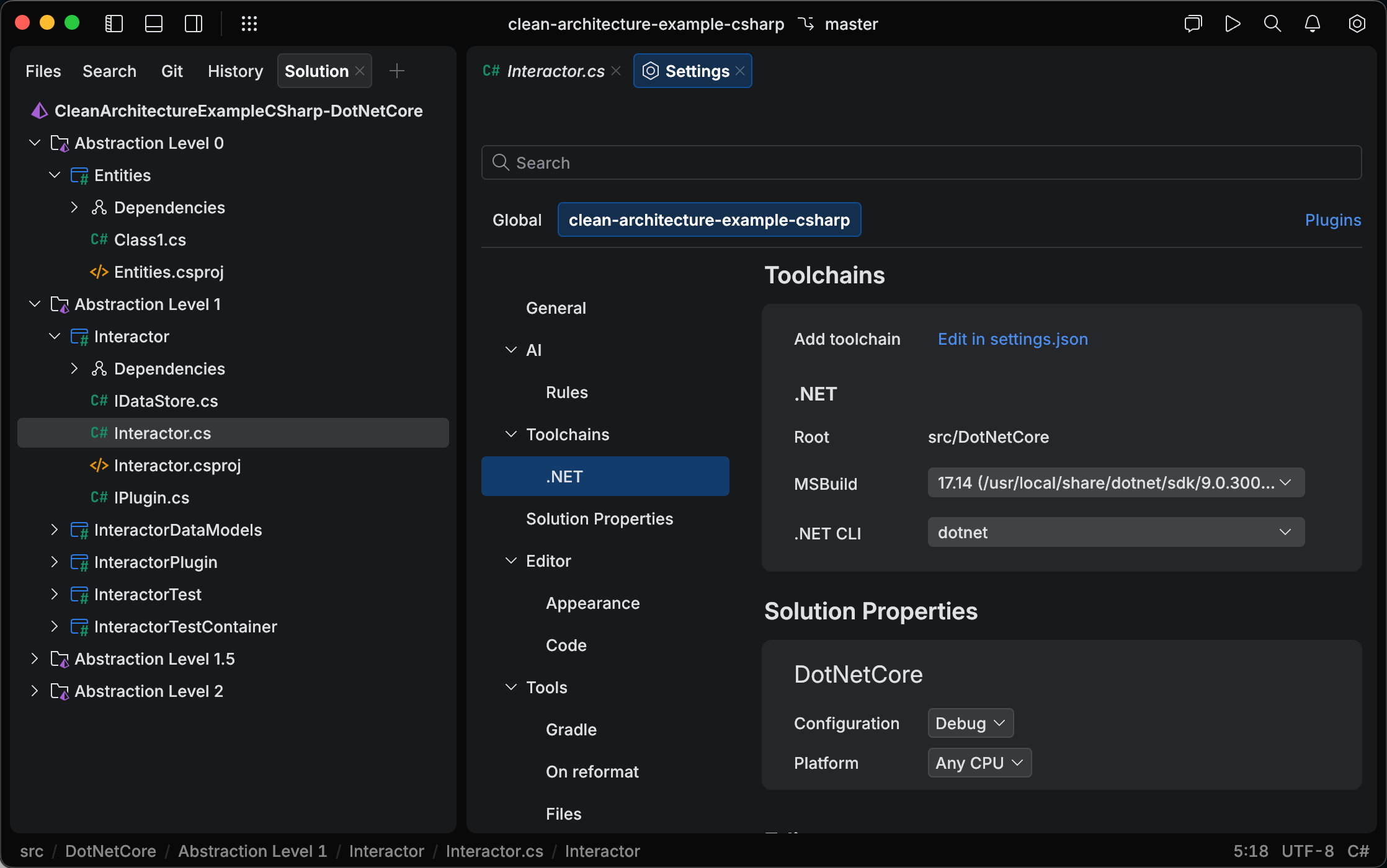 Getting started with C# | JetBrains Fleet Documentation