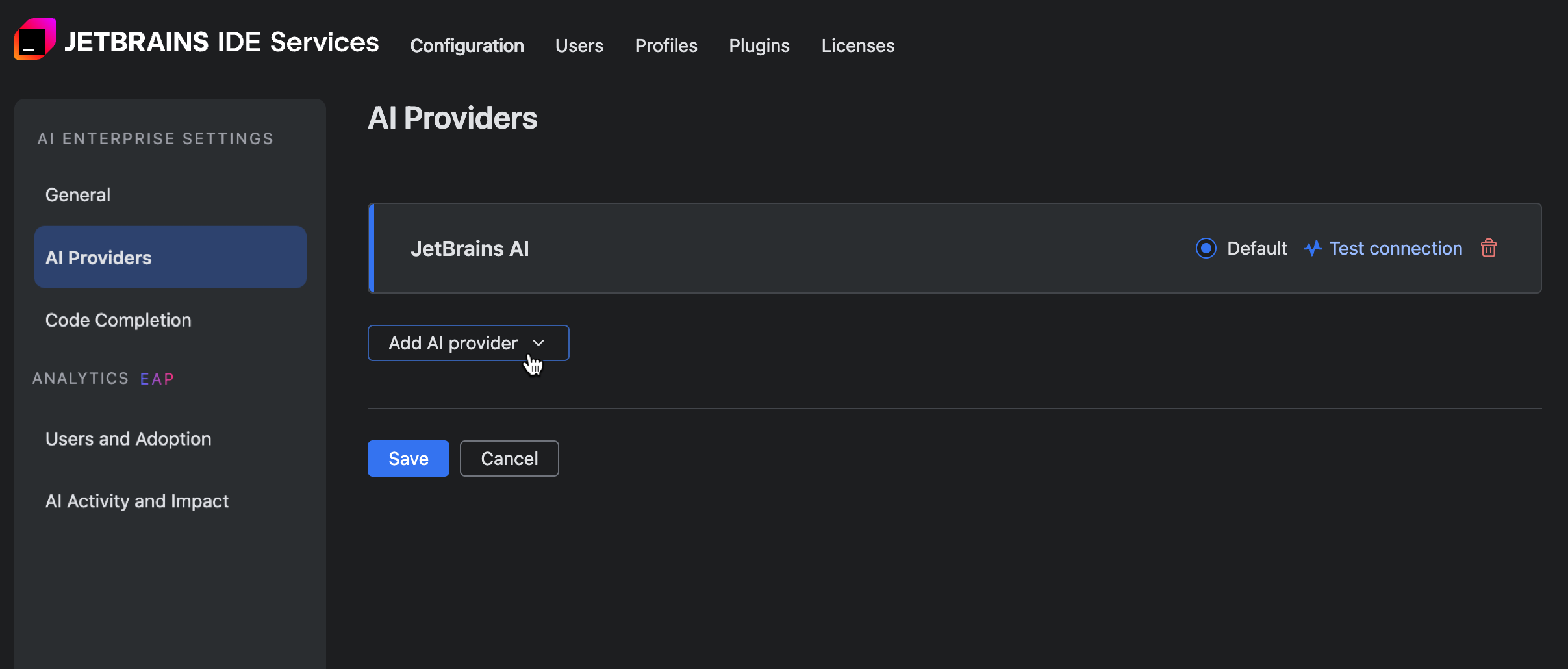 Manage AI Enterprise | IDE Services Cloud Documentation