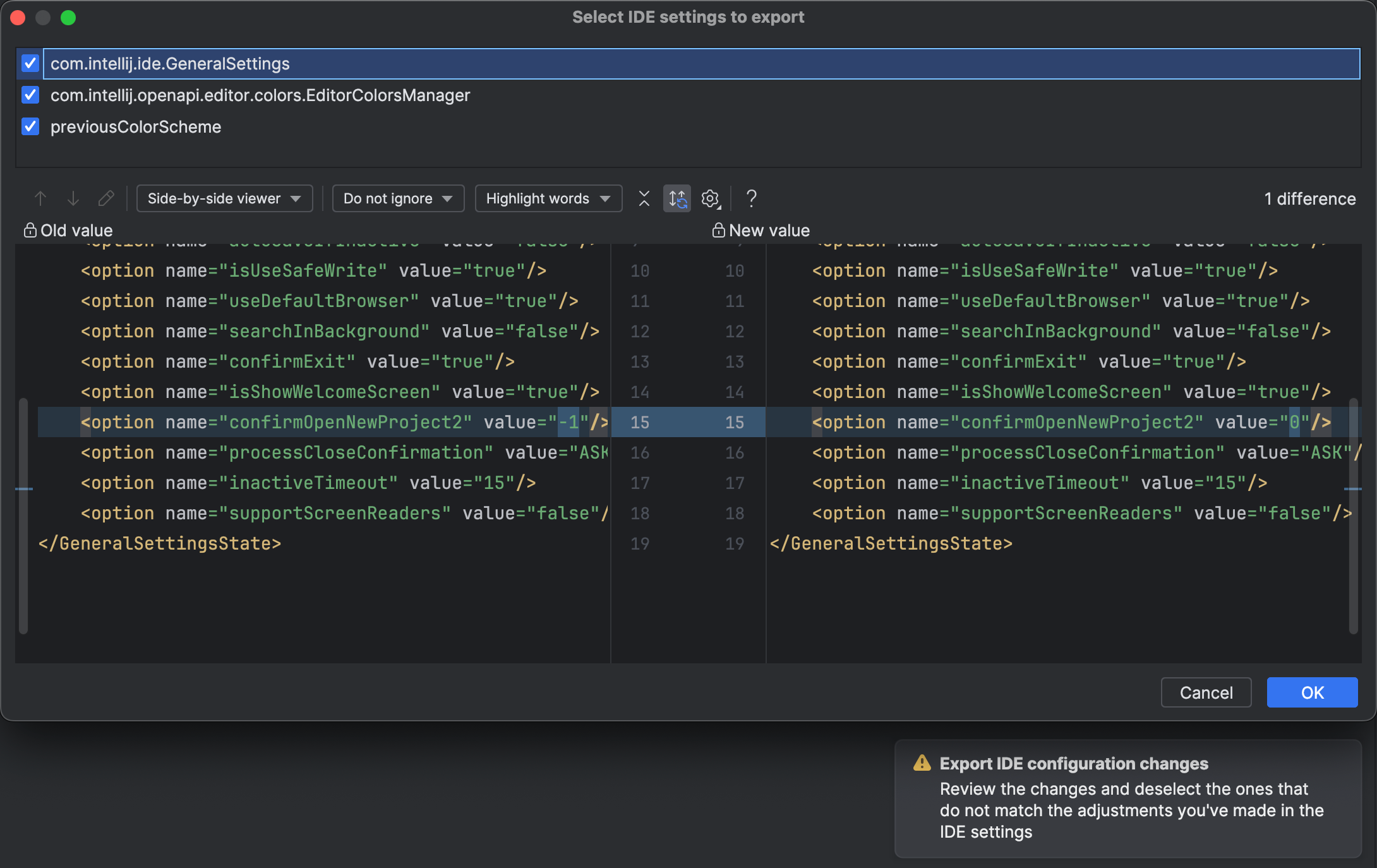 Collect settings from IDEs | IDE Services Cloud Documentation