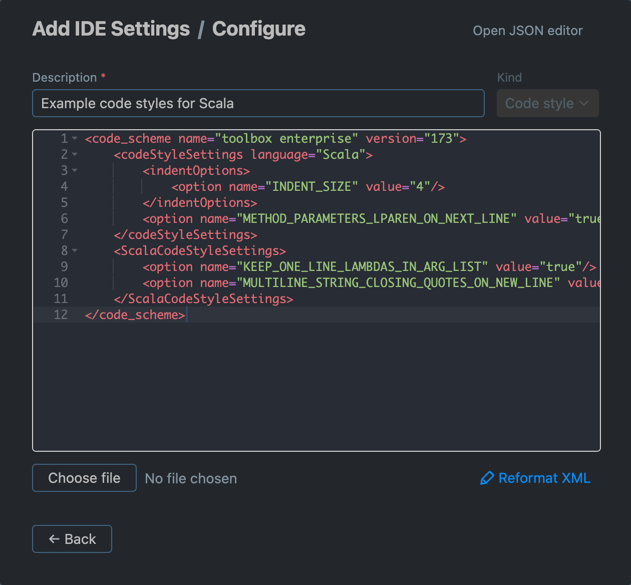 Configure settings and VM options | IDE Services Cloud Documentation