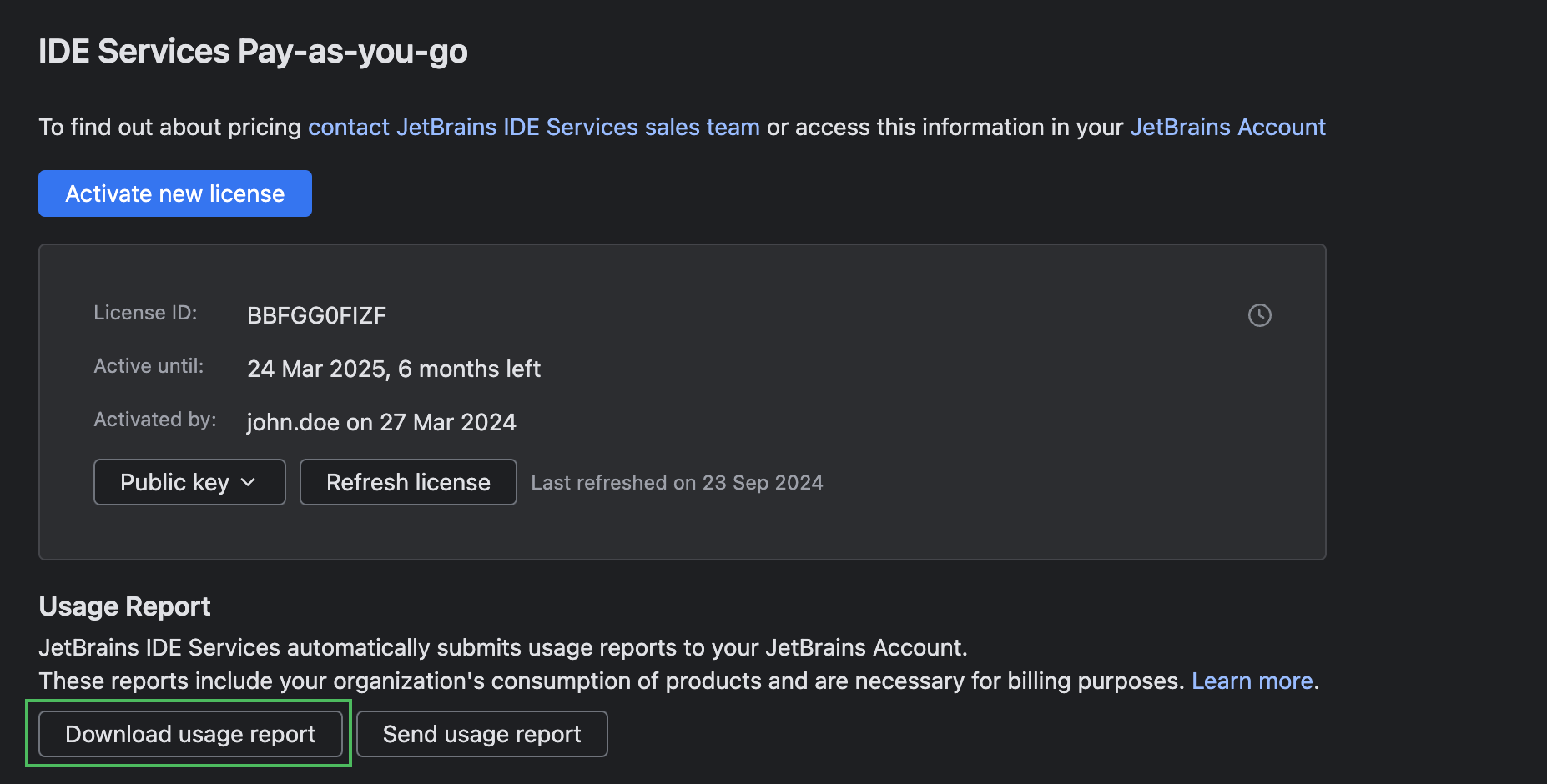 IDE Services billing models | IDE Services Cloud Documentation