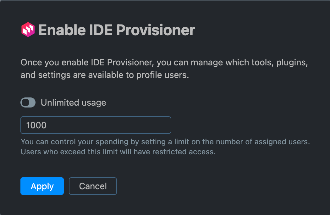 Manage IDE Provisioner | IDE Services Cloud Documentation