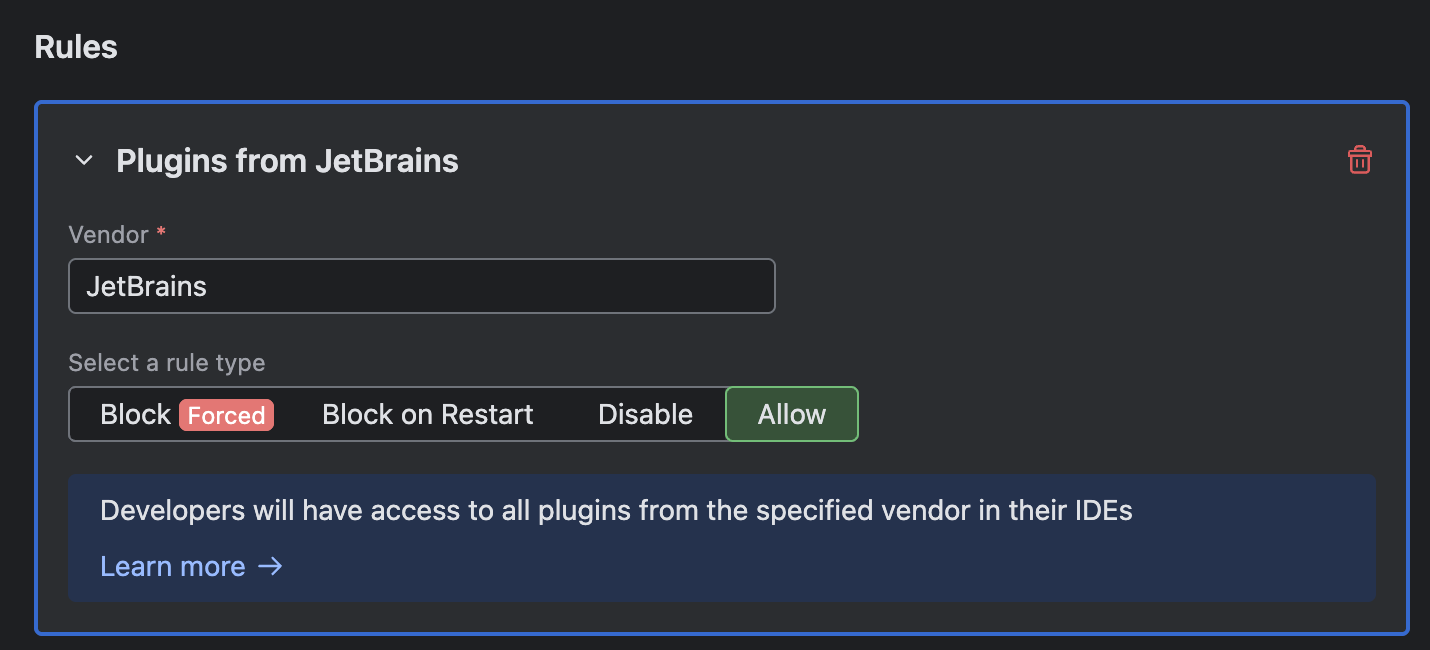 Manage available plugins | IDE Services Cloud Documentation