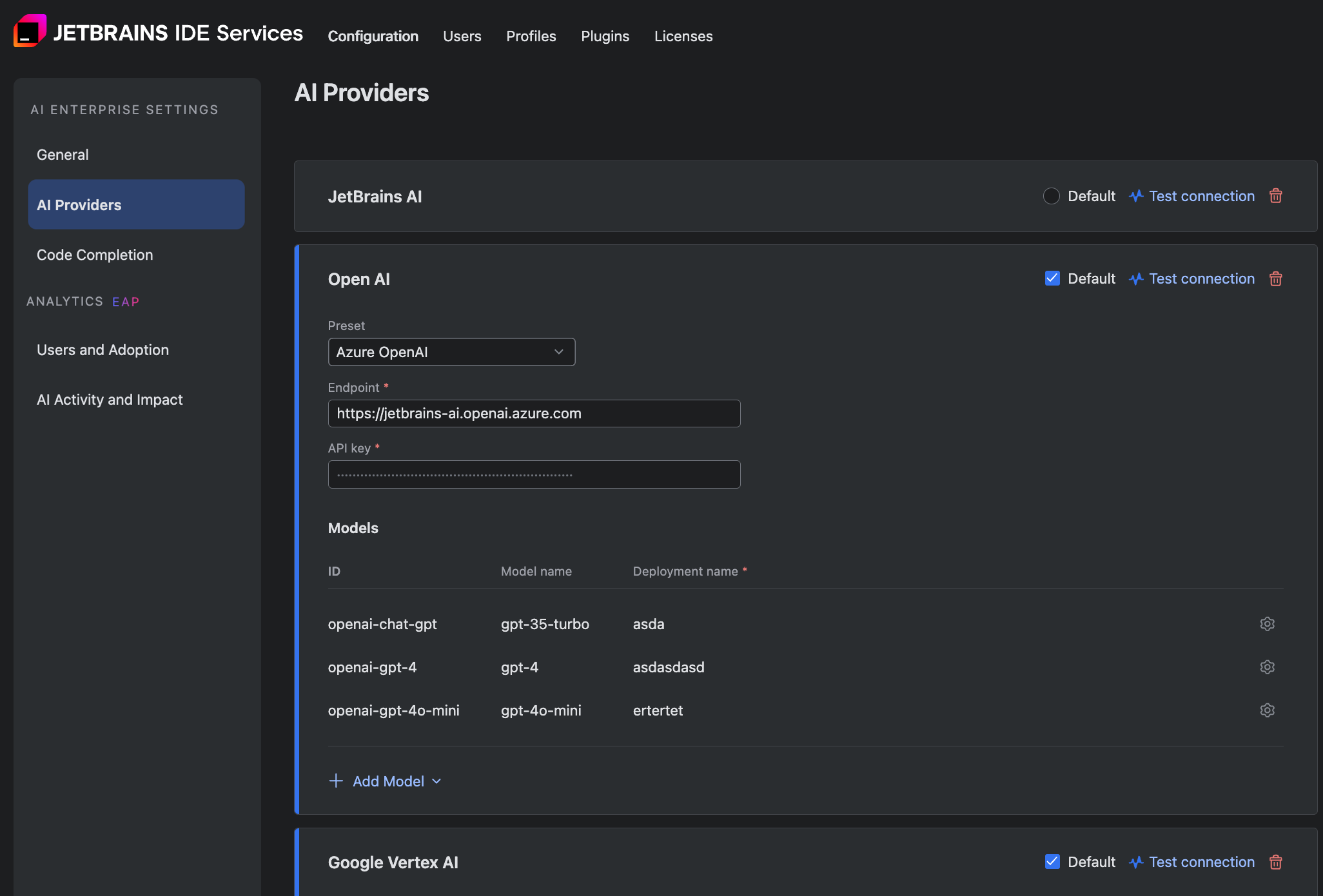 Manage AI Enterprise | IDE Services Cloud Documentation