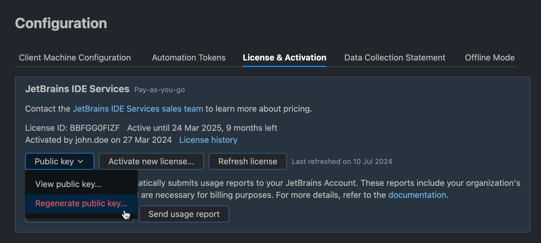 Activate IDE Services | IDE Services Documentation