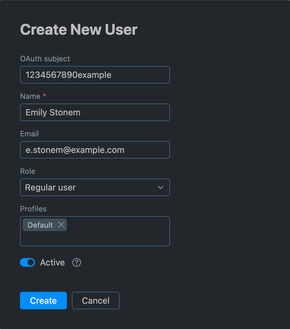User management | IDE Services Documentation