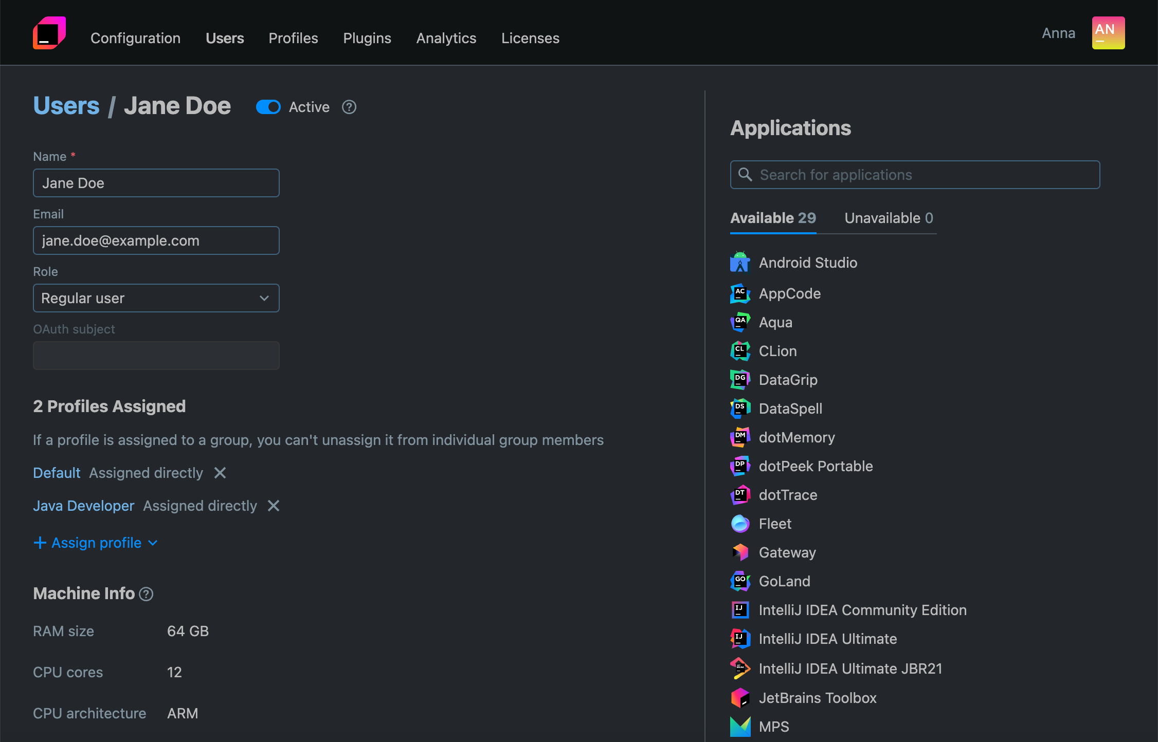 User management | IDE Services Documentation