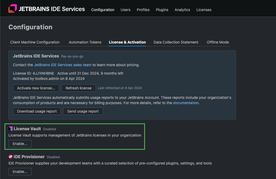 Manage IDE Services products (Pay as you go) | IDE Services Documentation