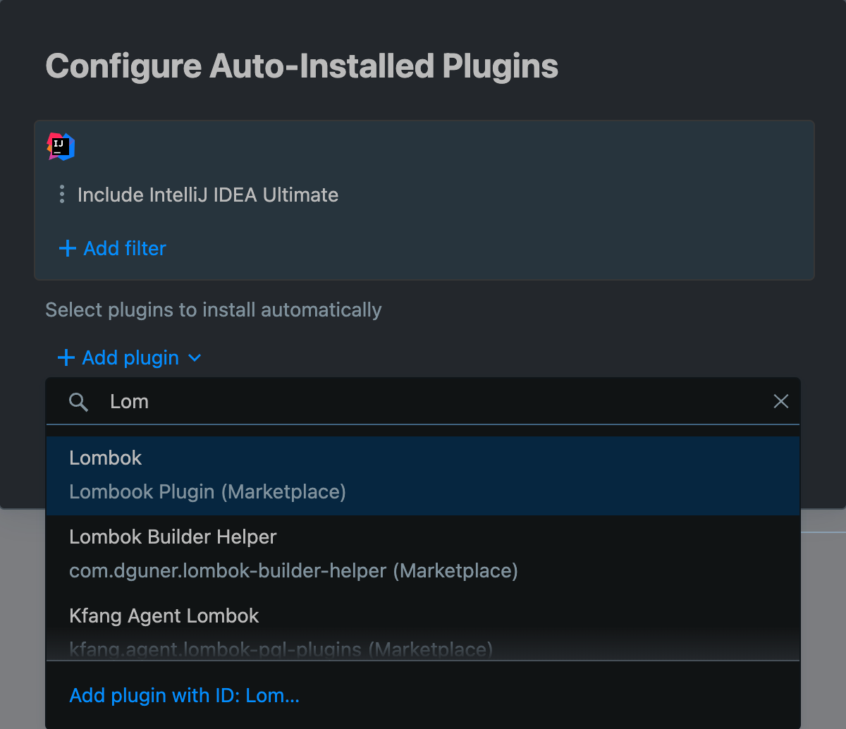 Manage available plugins | IDE Services Documentation