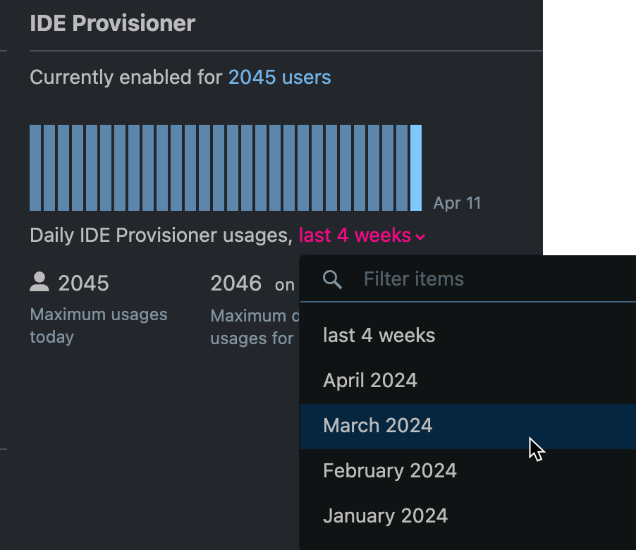 Dashboard | IDE Services Documentation