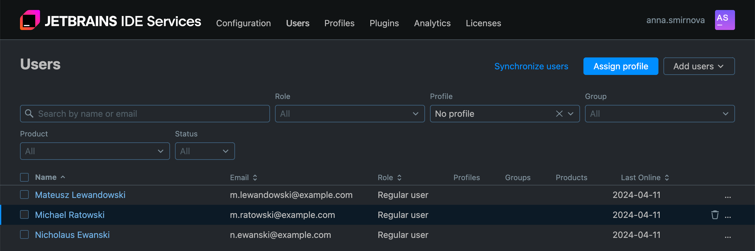Dashboard | IDE Services Documentation