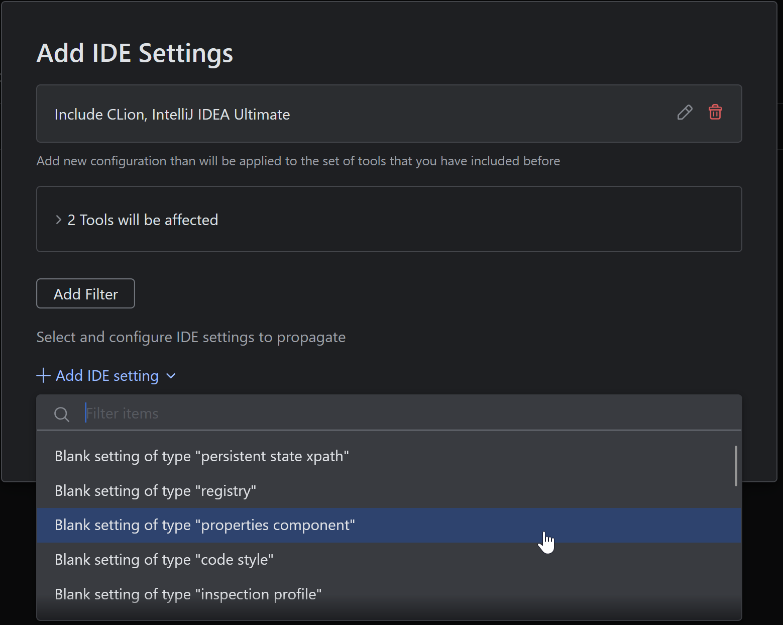 Configure settings and VM options | IDE Services Documentation
