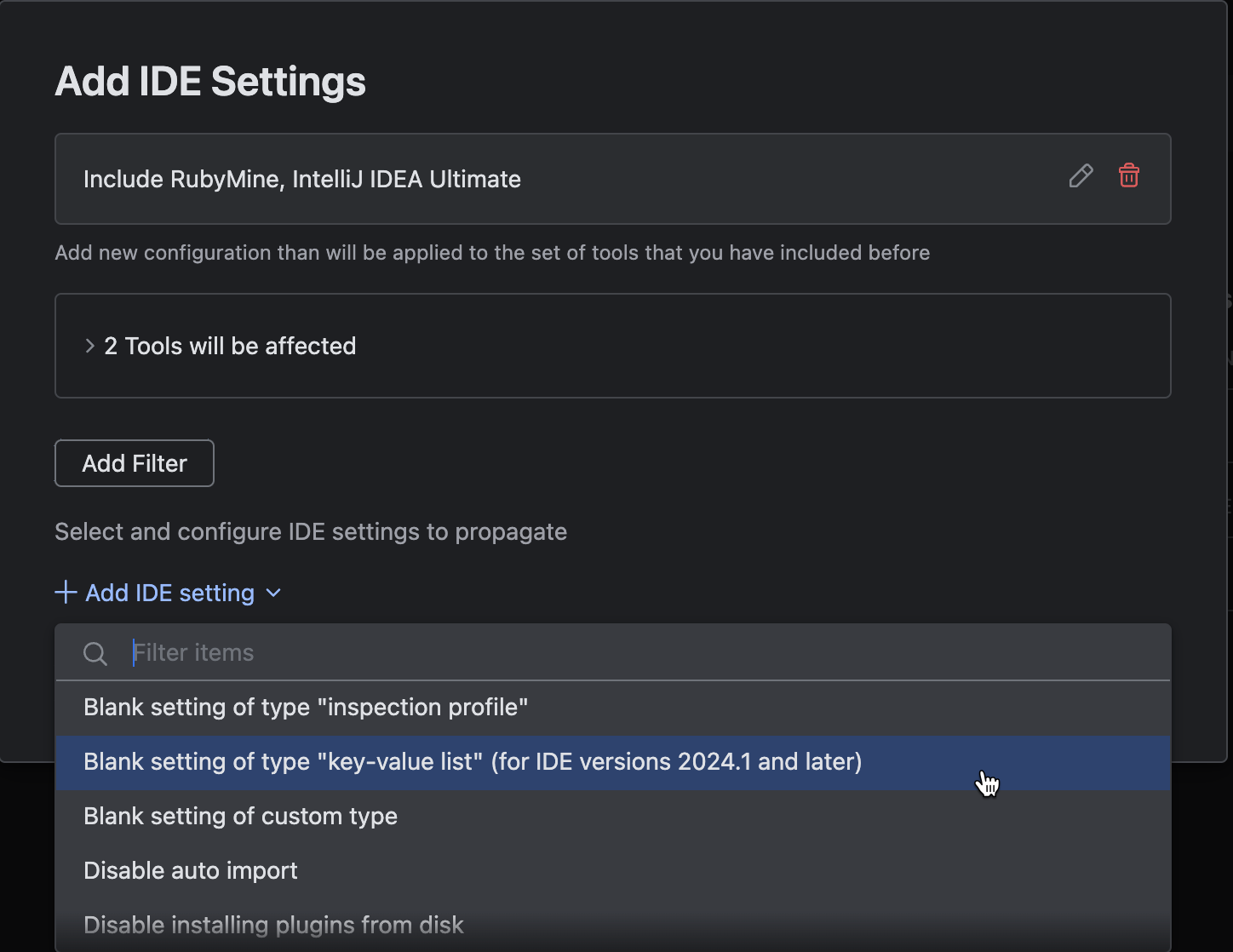 Configure settings and VM options | IDE Services Documentation