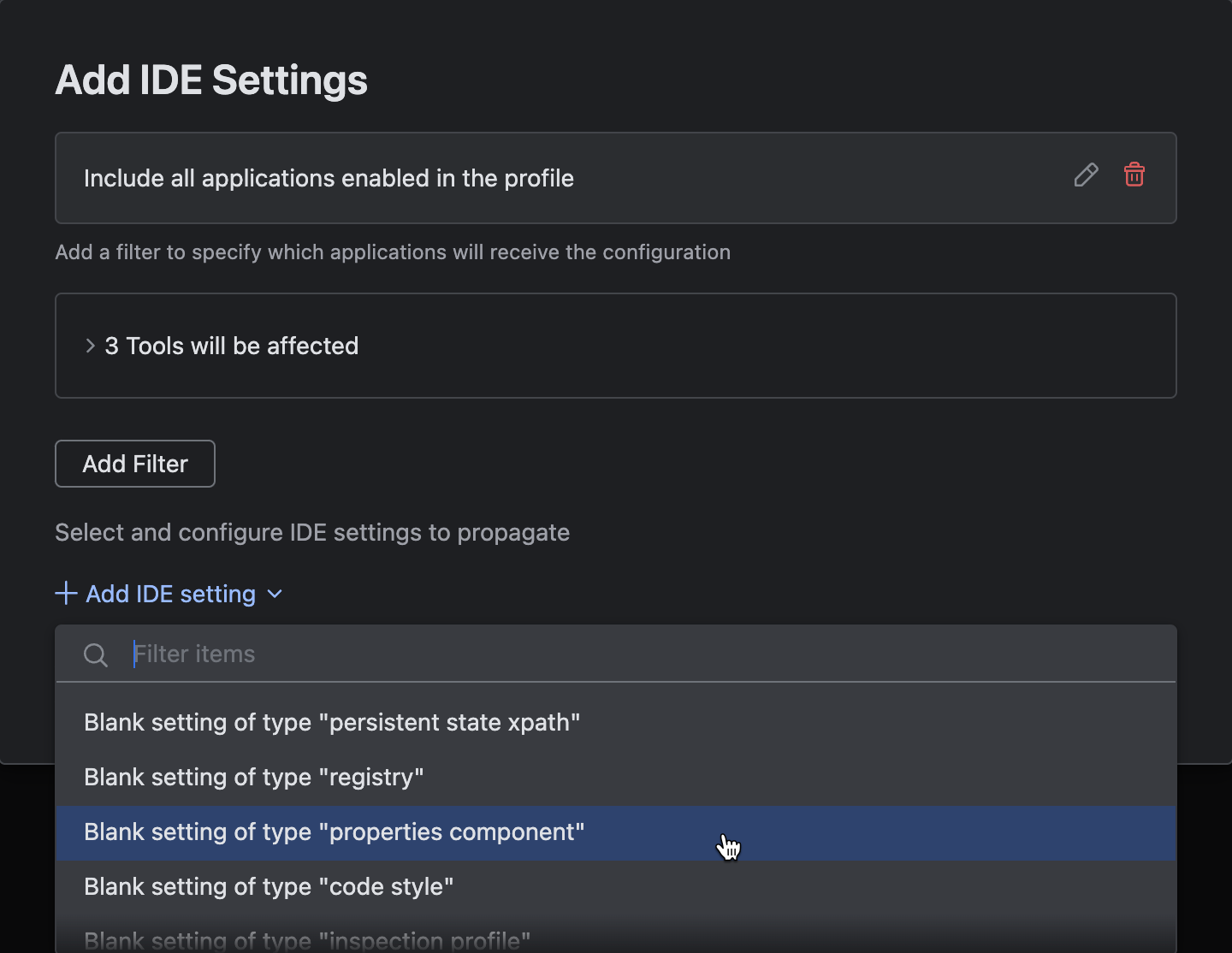Configure settings and VM options | IDE Services Documentation